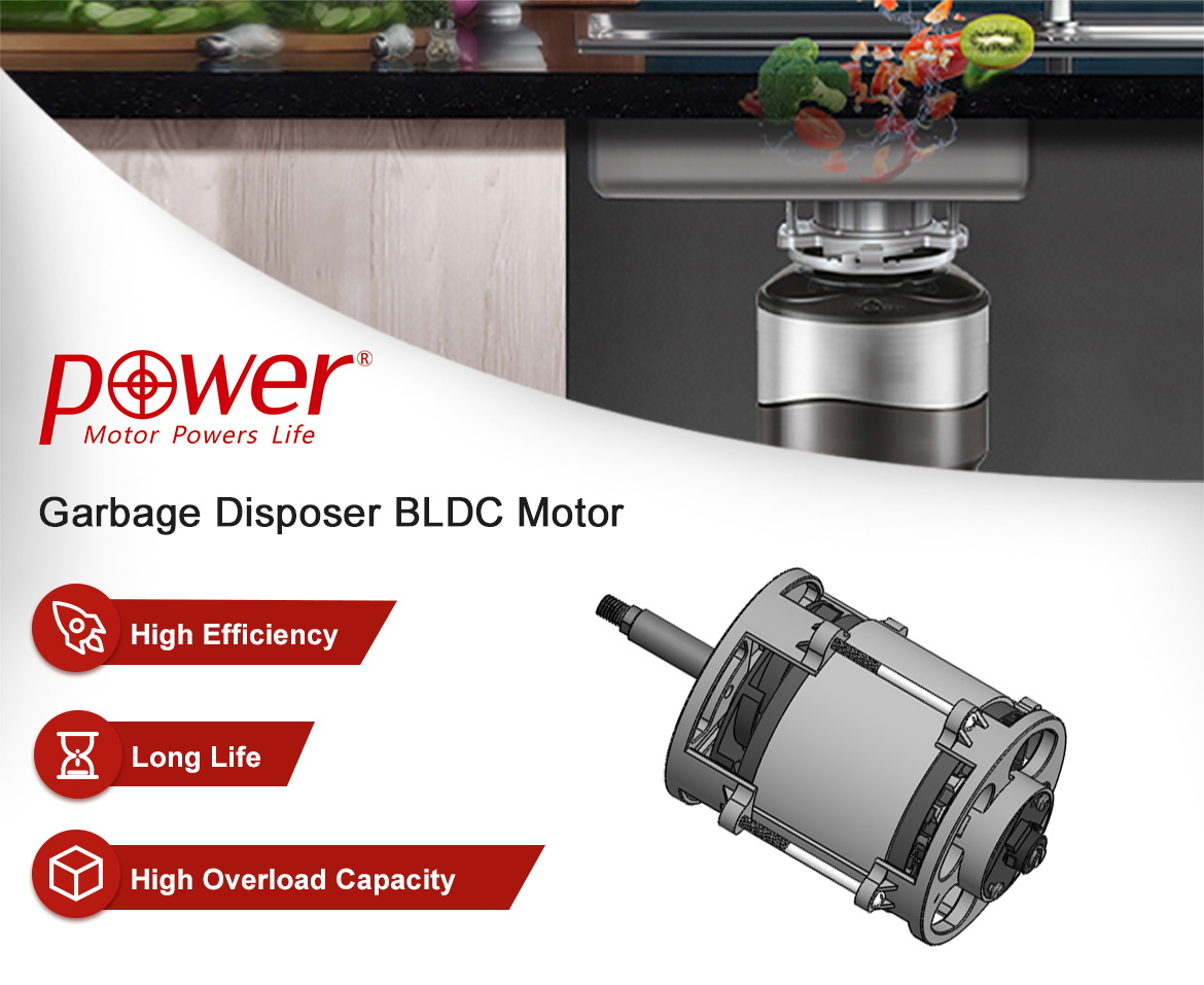 Kitchen Food Garbage Disposer Brushless DC Motor