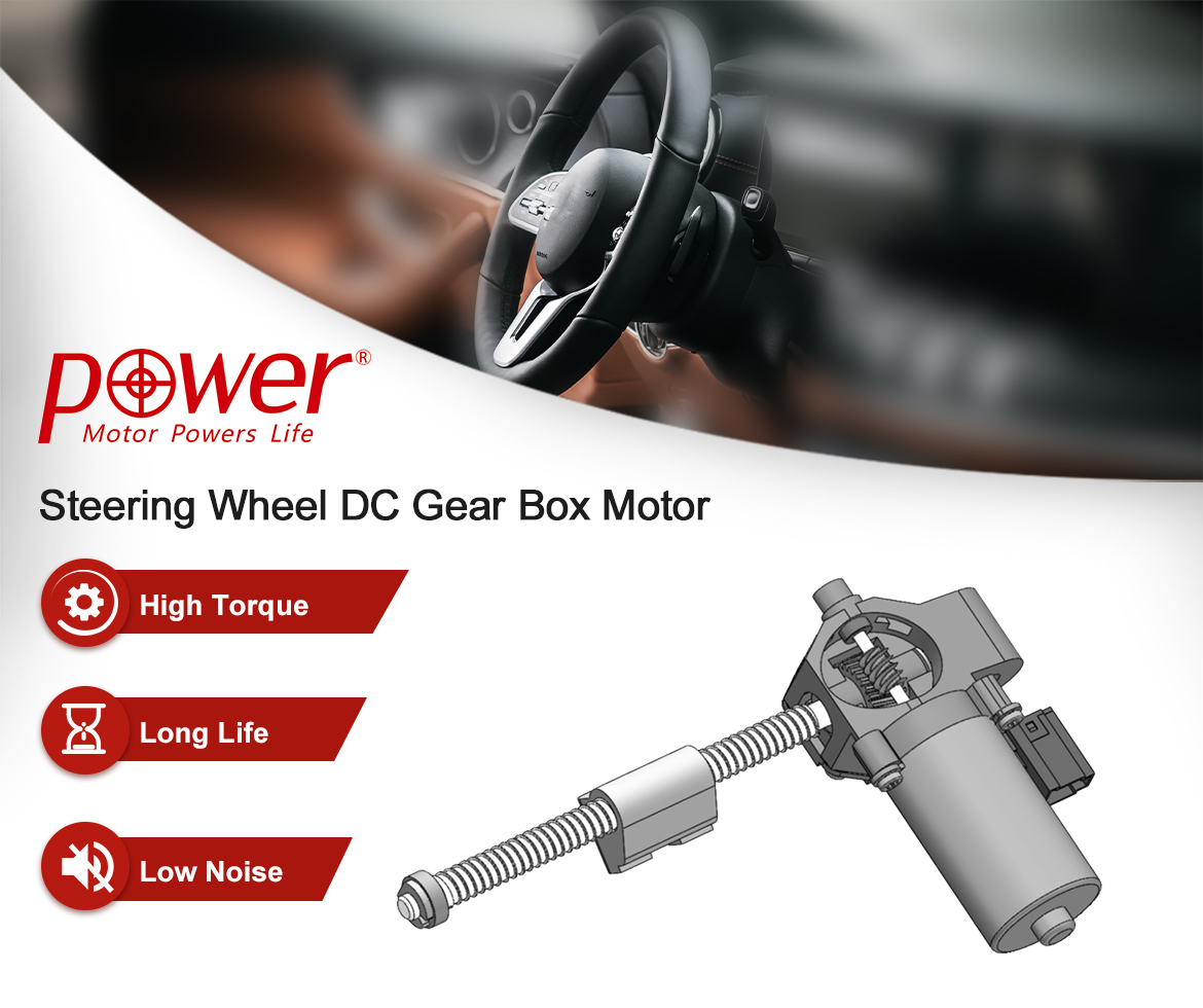 High Torque Steering Wheel DC Gearbox Motor